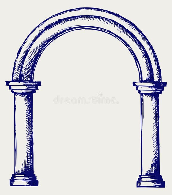 Arch sketch stock vector. Illustration of construction - 26975252
