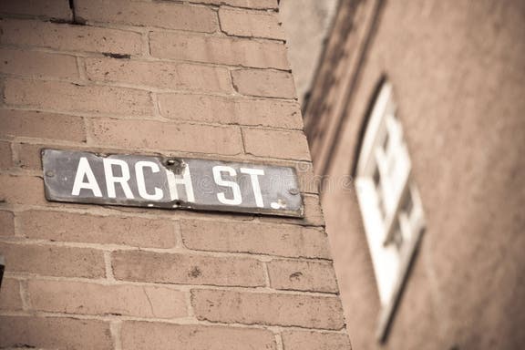 Arch St. Sign stock photo. Image of arch, vignette, address - 21766176