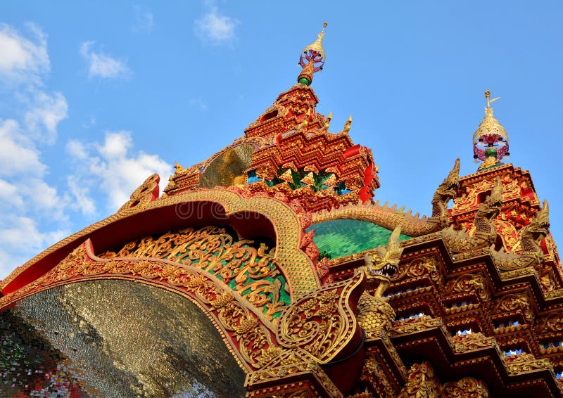 Arch temple stock image. Image of lanna, colorful, glass - 38038901