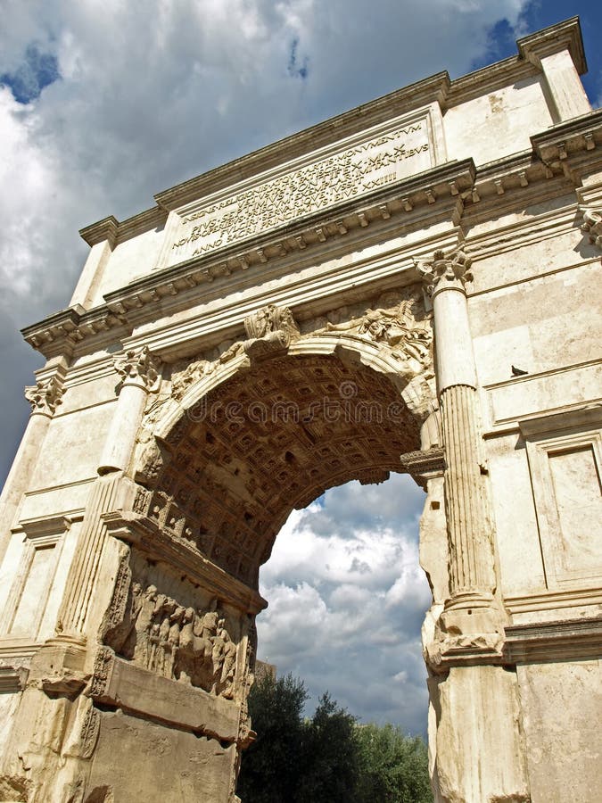 Arch of Titus stock photo. Image of titus, ruins, architecture - 12912228