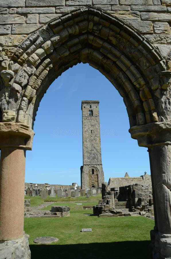 Arch and Tower stock image. Image of base, andrews, fife - 99297409