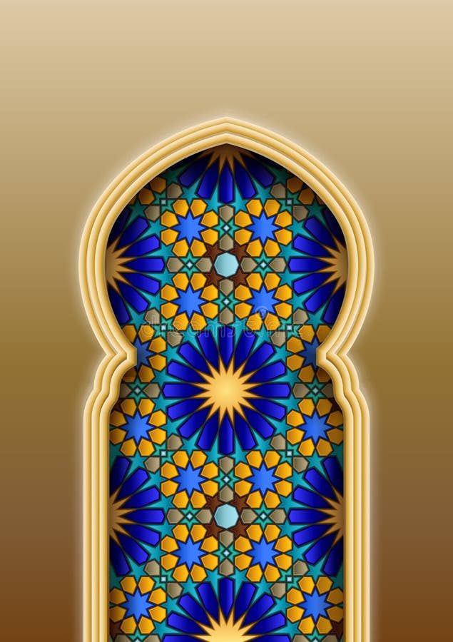 Arch with Traditional Arabic Islamic Pattern Stock Vector ...