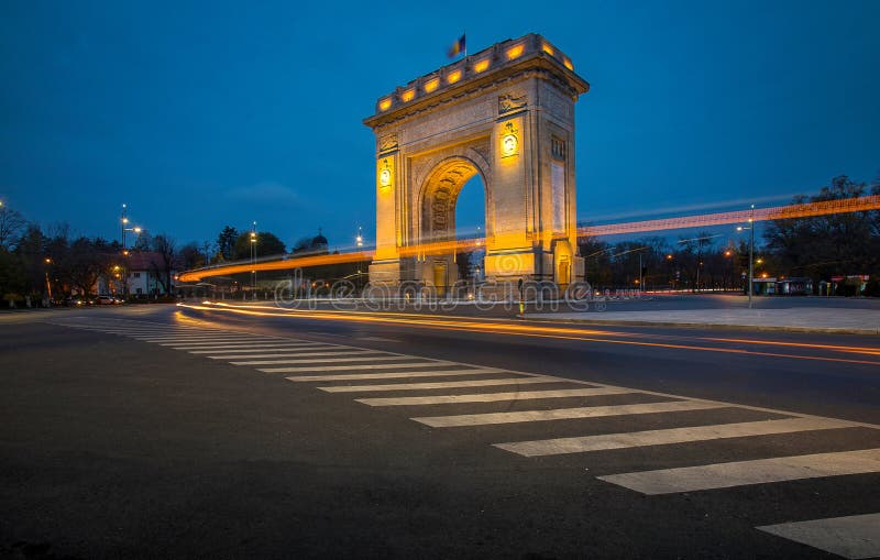 Arch of triumph editorial photo. Image of triumf, bucharest - 131887231