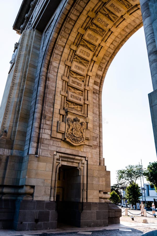 Arch of Triumph Arcul De Triumf Editorial Image - Image of romania ...