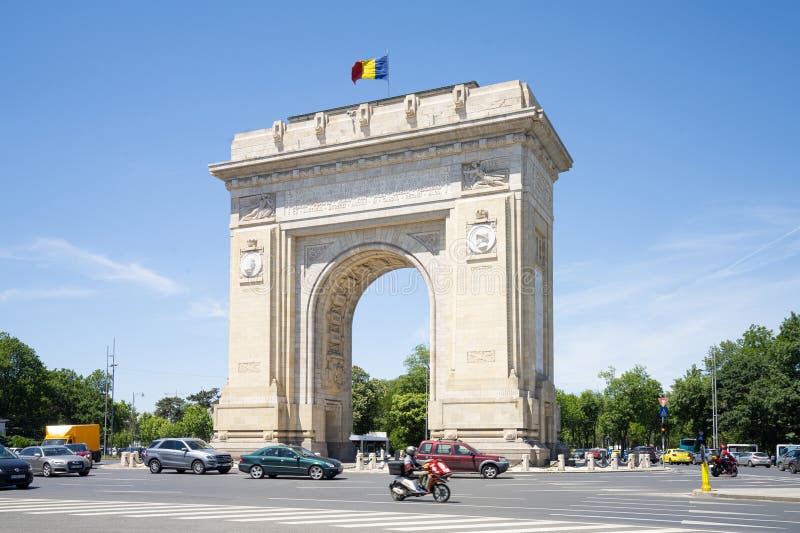 The Arch of Triumph in Bucharest, Romania Editorial Stock Photo - Image ...