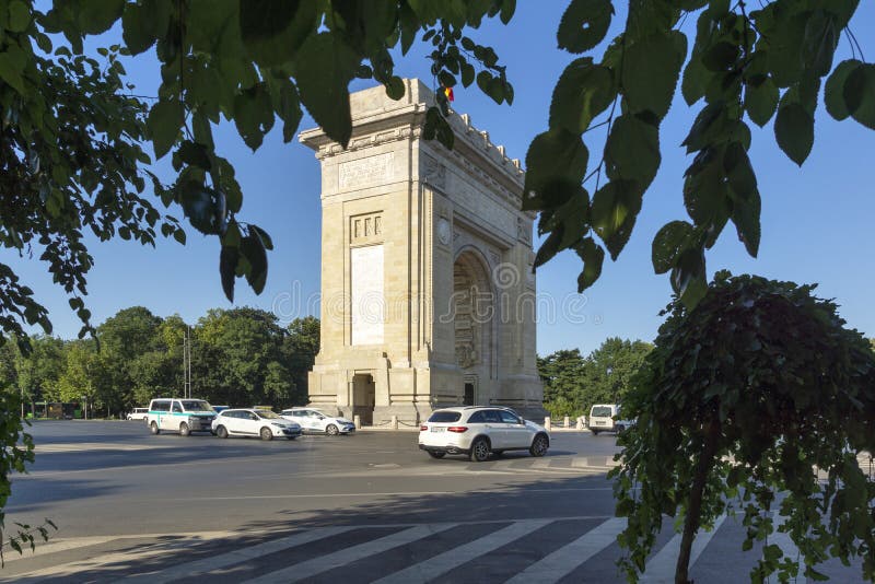 Arch of Triumph in City of Bucharest, Romania Editorial Image - Image ...