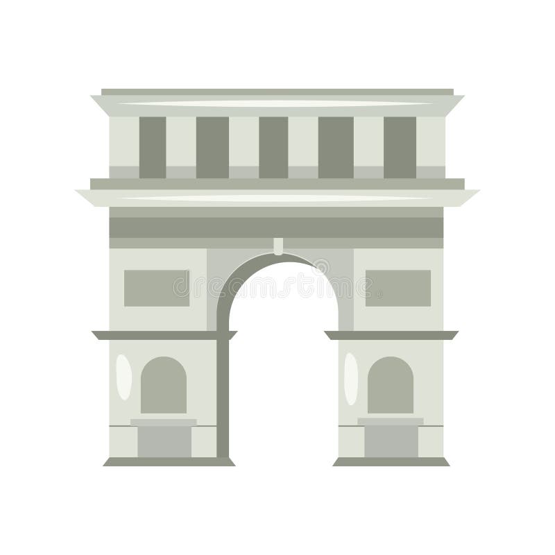 Arch of triumph stock vector. Illustration of isolated - 289621144