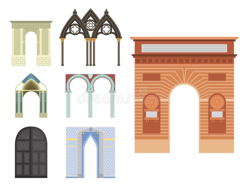 Arch Vector Architecture Construction Frame Column Entrance Design ...