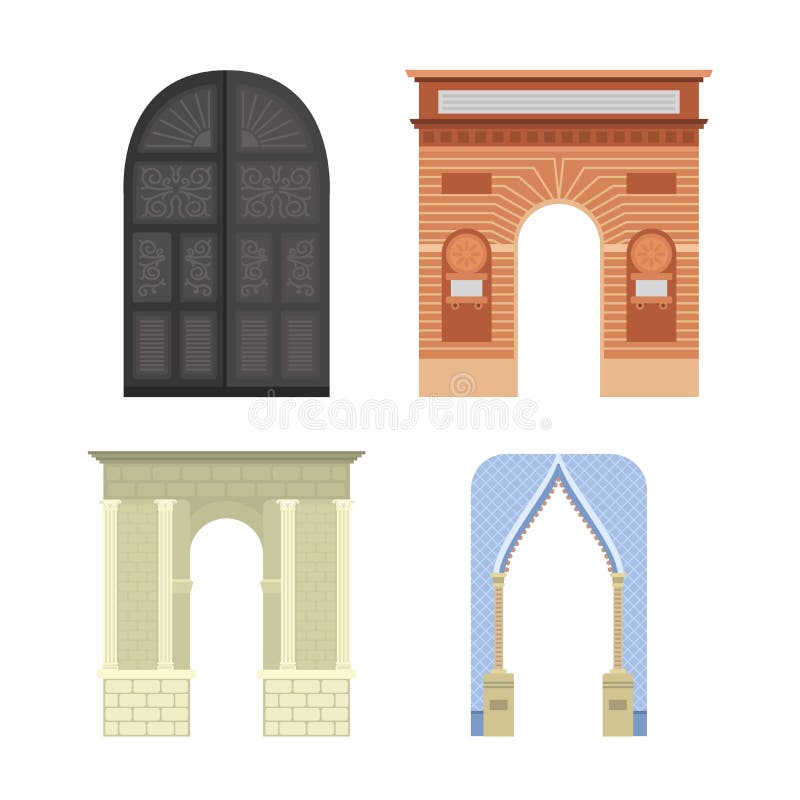 Arch Vector Construction Illustration Stock Vector - Illustration of ...