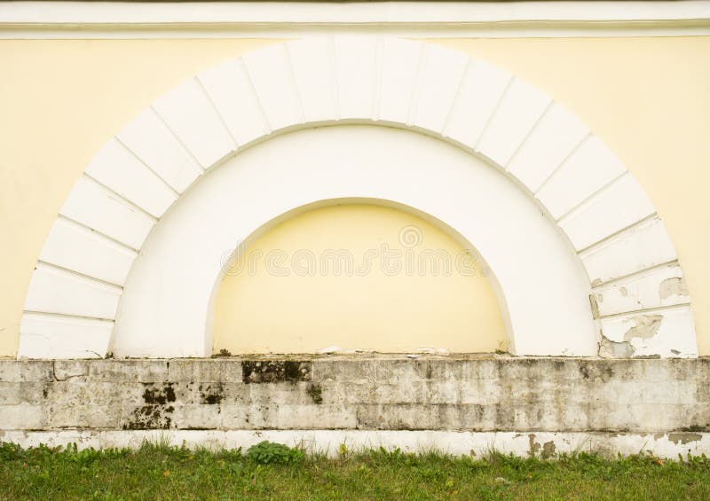 An Arch on the Wall Near the Old House. Architecture Element Stock ...