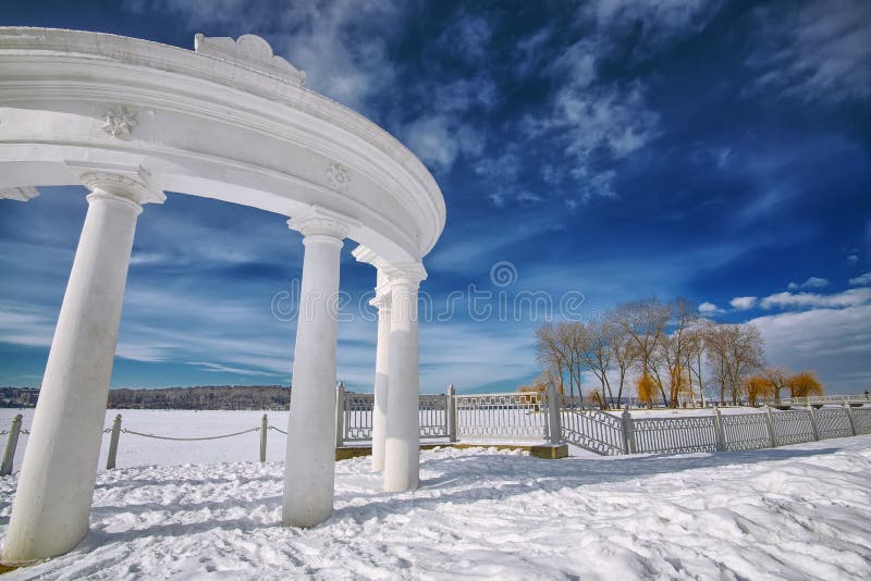 Arch in Winter Park stock image. Image of blue, locations - 79755909