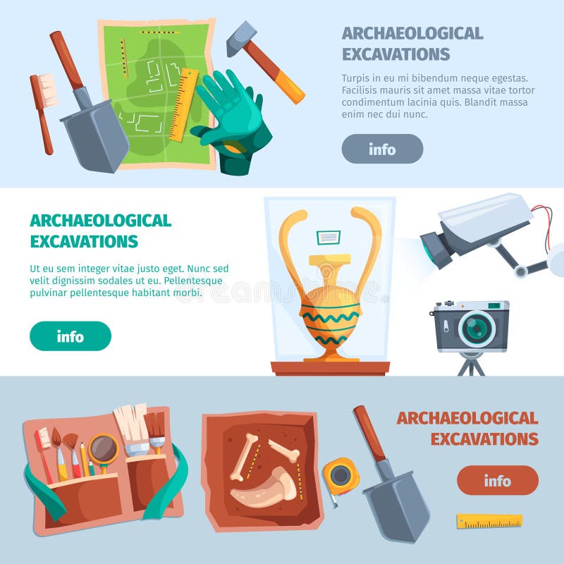 Archaeological Banners. Ancient Tools for History Adventure Education ...
