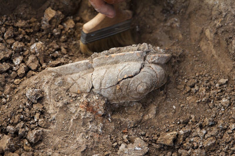 Archaeological Excavations, Archaeologist Work, Dig Up an Ancient Clay ...