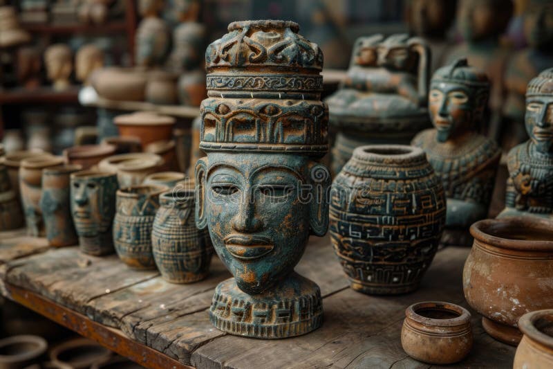 Archaeological Excavations, Cultural Artifacts Made of Stone Stock Image - Image of research ...