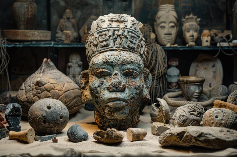 Archaeological Excavations, Cultural Artifacts Made of Stone Stock ...