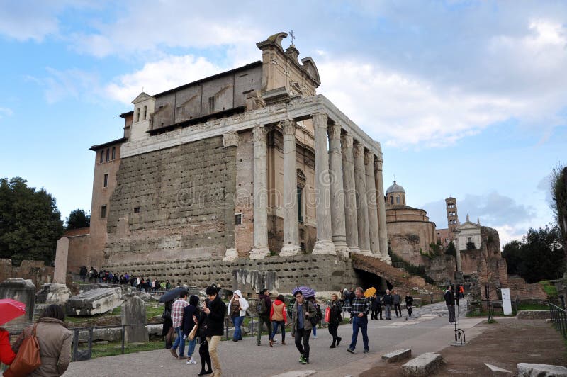 Archaeological Excavations In The Roman Forum Rome Italy Editorial