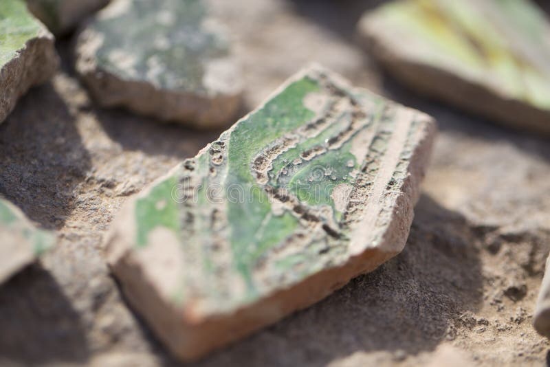 Archaeological Finds - Shards of Ancient Pottery Stock Image - Image of ...
