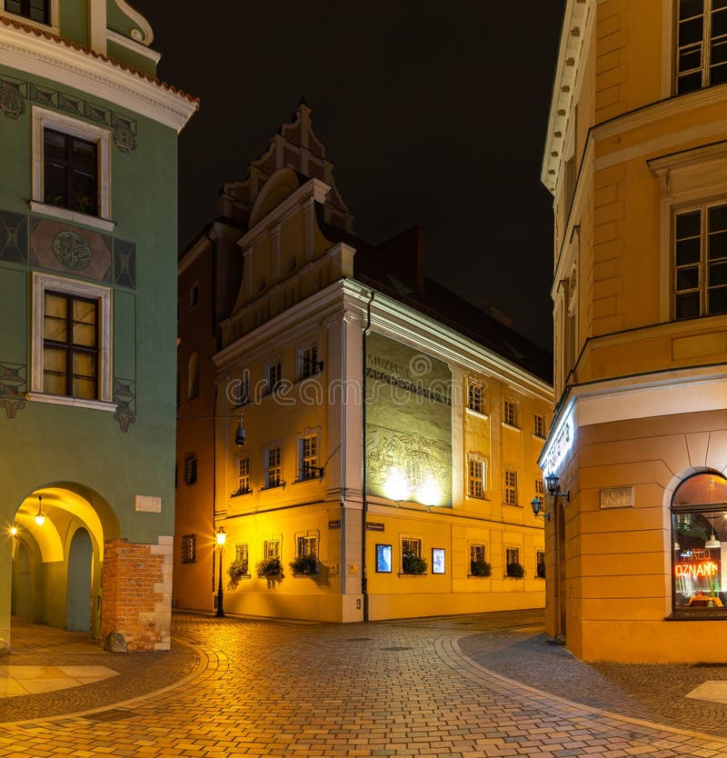 Archaeological Museum of Poznan at Night Editorial Image - Image of ...