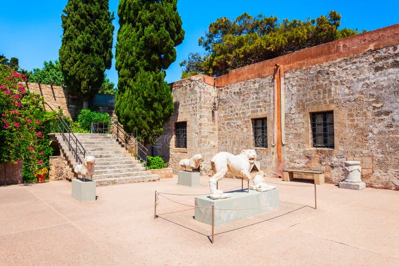 Archaeological Museum of Rhodes, Greece Stock Photo - Image of castle ...