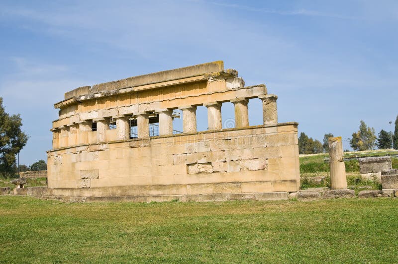 Archaeological Park. Metaponto. Basilicata. Italy. Stock Image - Image ...