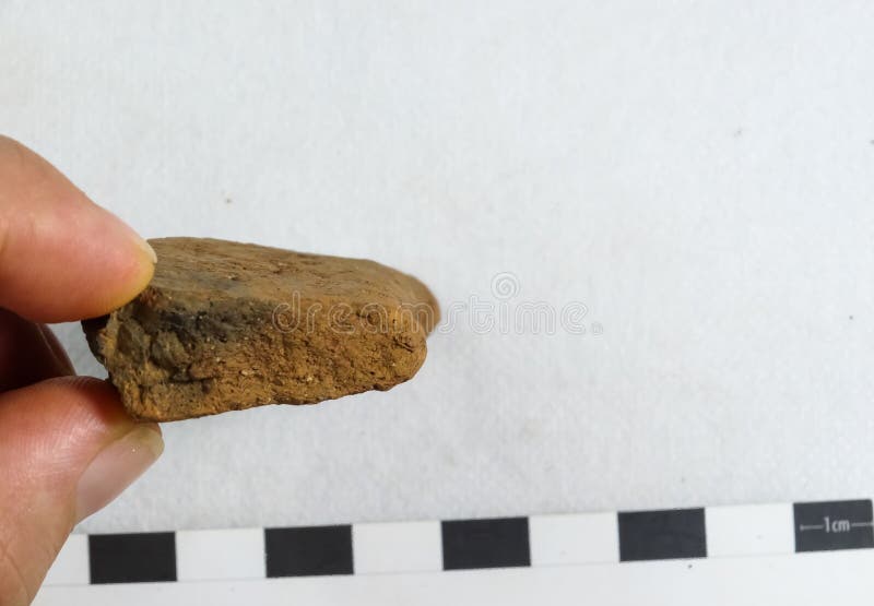 Archaeological Pottery Sherd. Stock Photo - Image of measure ...