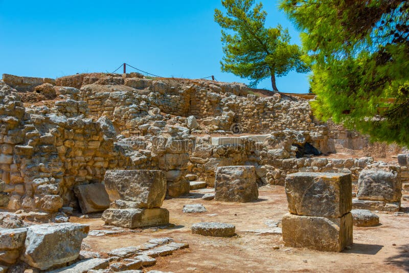 Archaeological Site of Agia Triada at Greek Island Crete Stock Image ...