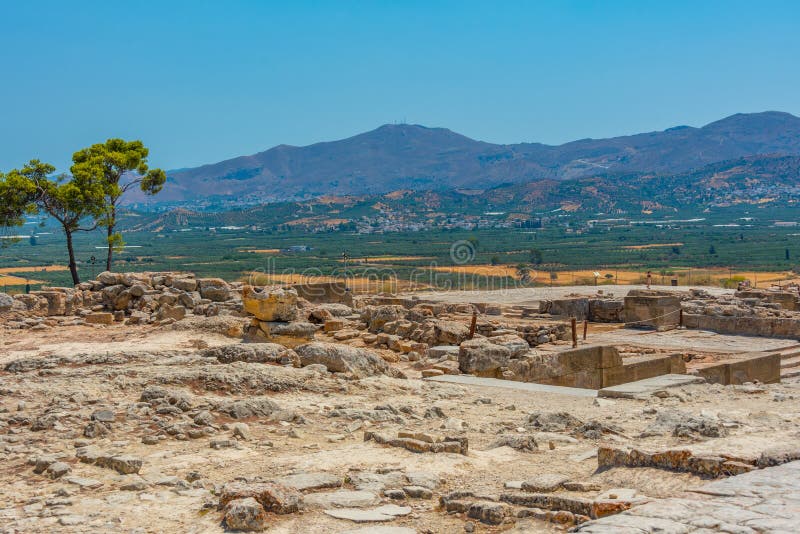 Archaeological Site of Agia Triada at Greek Island Crete Stock Photo ...