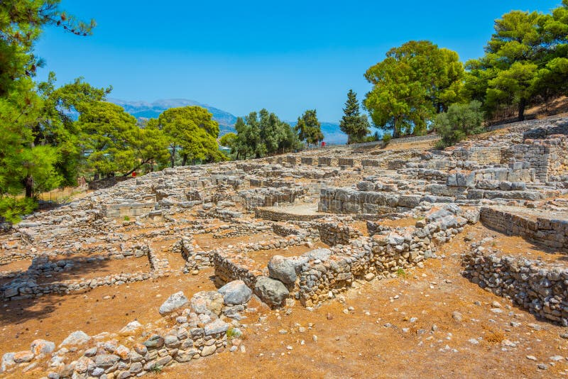 Archaeological Site of Agia Triada at Greek Island Crete Stock Photo ...