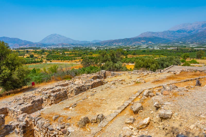 Archaeological Site of Agia Triada at Greek Island Crete Stock Photo ...