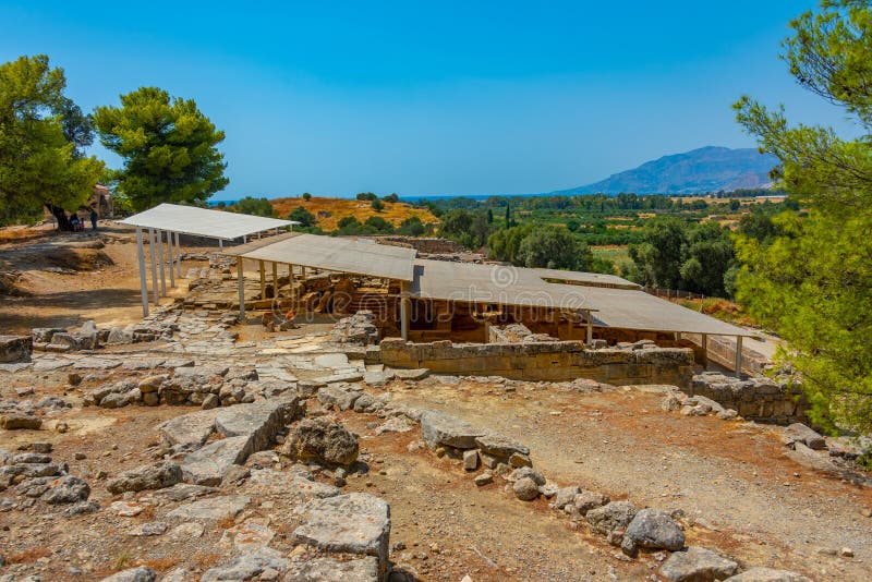 Archaeological Site of Agia Triada at Greek Island Crete Stock Photo ...