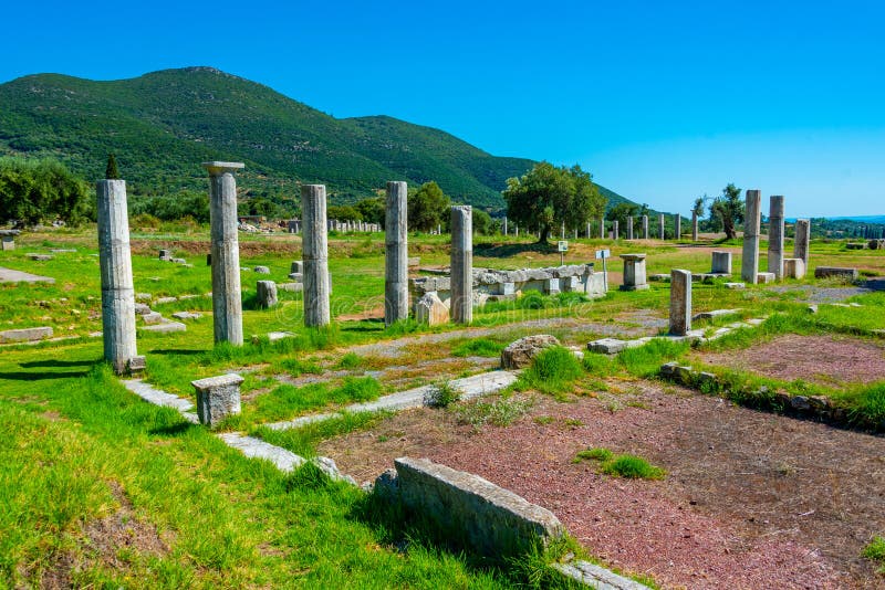 Archaeological Site of Ancient Messini in Greece Stock Image - Image of ...