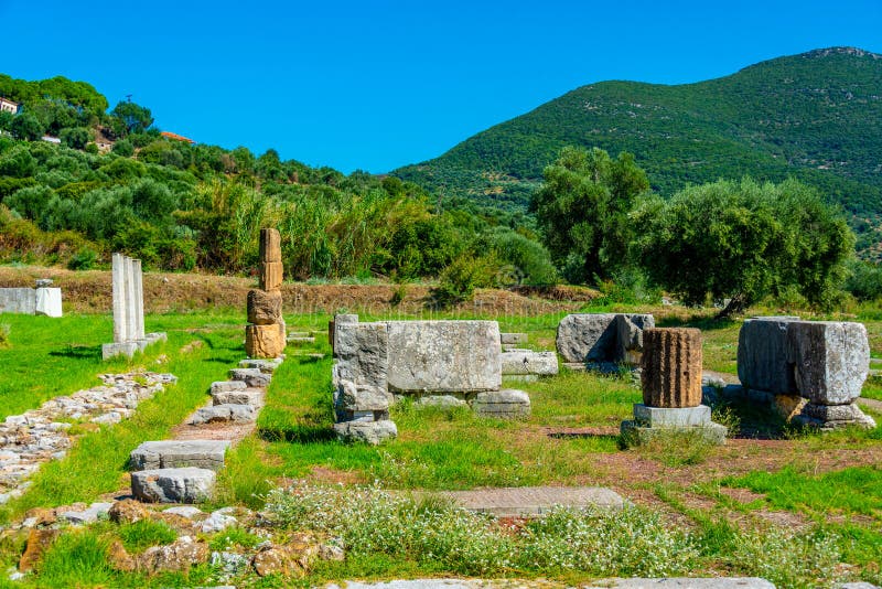 Archaeological Site of Ancient Messini in Greece Stock Image - Image of ...