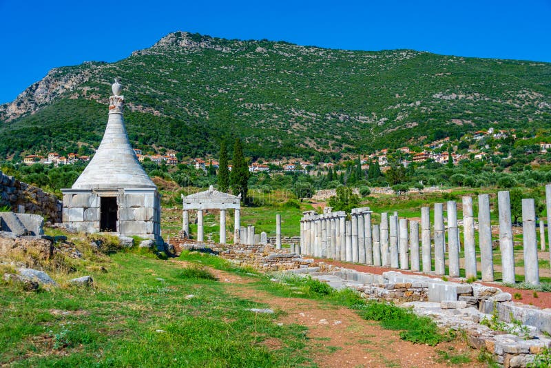 Archaeological Site of Ancient Messini in Greece Stock Photo - Image of ...