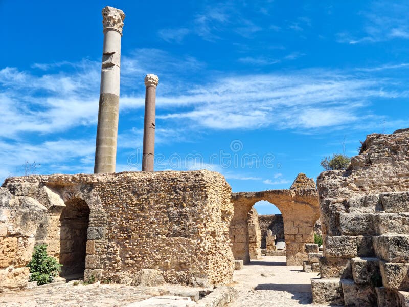 Archaeological Site of Carthage Stock Photo - Image of baths, landmark ...