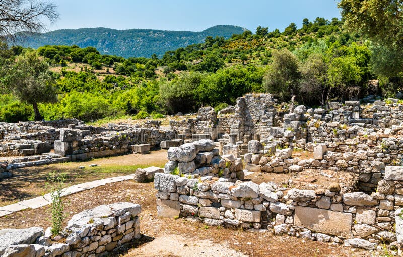 Archaeological Site of Kaunos in Turkey Stock Image - Image of ...