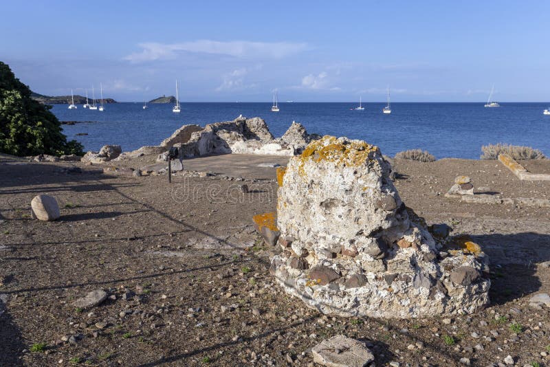 Archaeological Site of Nora, Italy Stock Photo - Image of italy ...