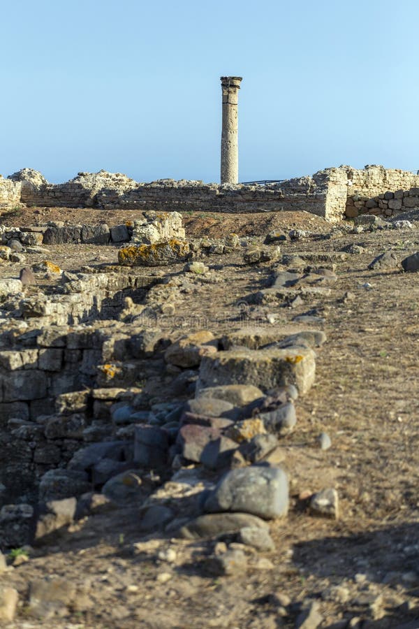 Archaeological Site of Nora, Italy Stock Image - Image of history ...