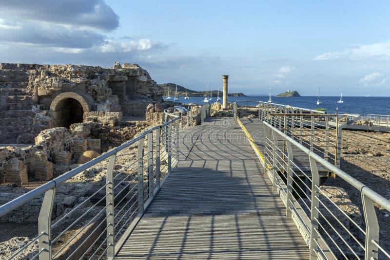 Archaeological Site of Nora, Italy Stock Photo - Image of destination ...