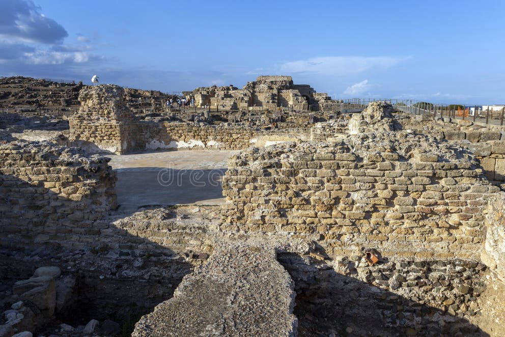 Archaeological Site of Nora, Italy Stock Photo - Image of coastline ...