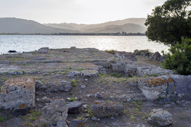 Archaeological Site of Nora, Italy Stock Photo - Image of historical ...
