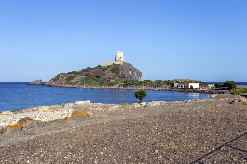 Archaeological Site of Nora, Italy Stock Photo - Image of landscape ...