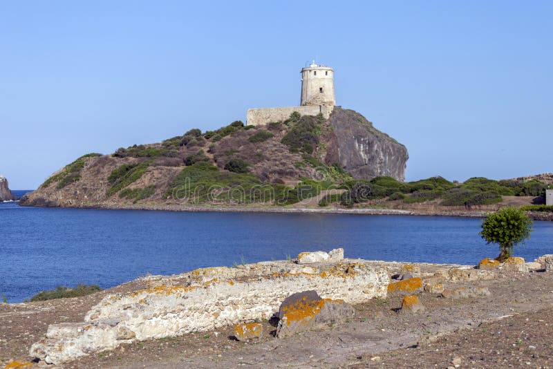 Archaeological Site of Nora, Italy Stock Image - Image of destination ...