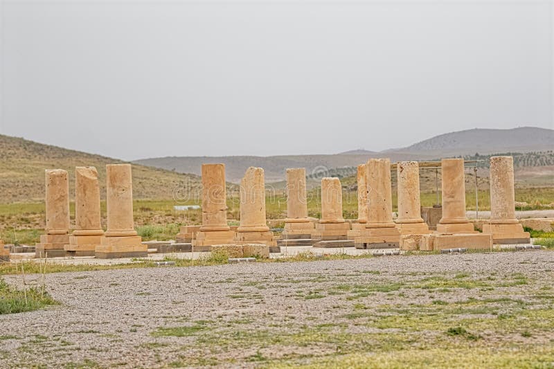 Pasargadae Archaeological Site Stock Image - Image of column, city ...