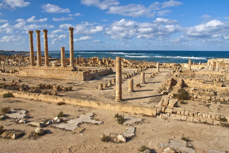 Archaeological Site of Sabratha, Libya Stock Photo - Image of sabratha ...