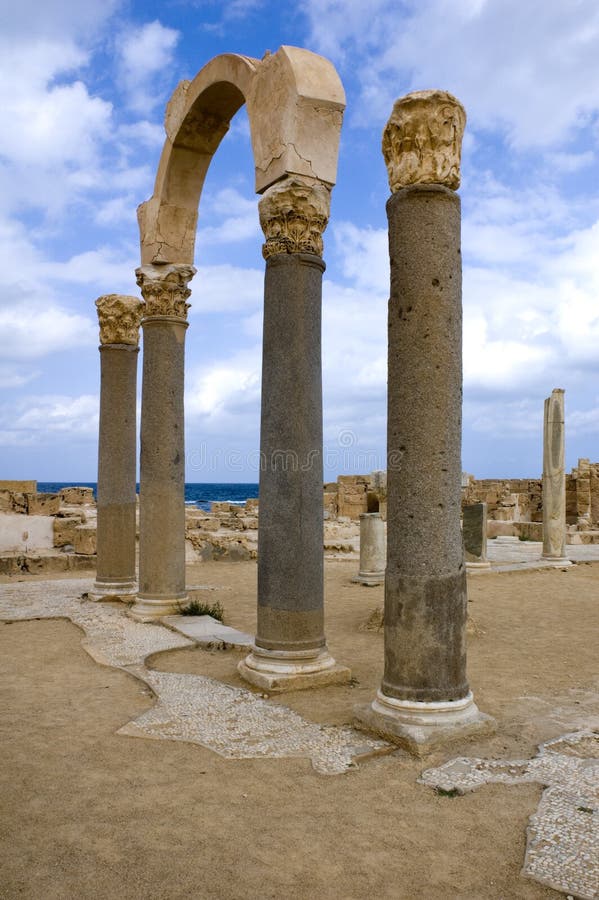 Archaeological Site of Sabratha Stock Photo - Image of archaeological ...