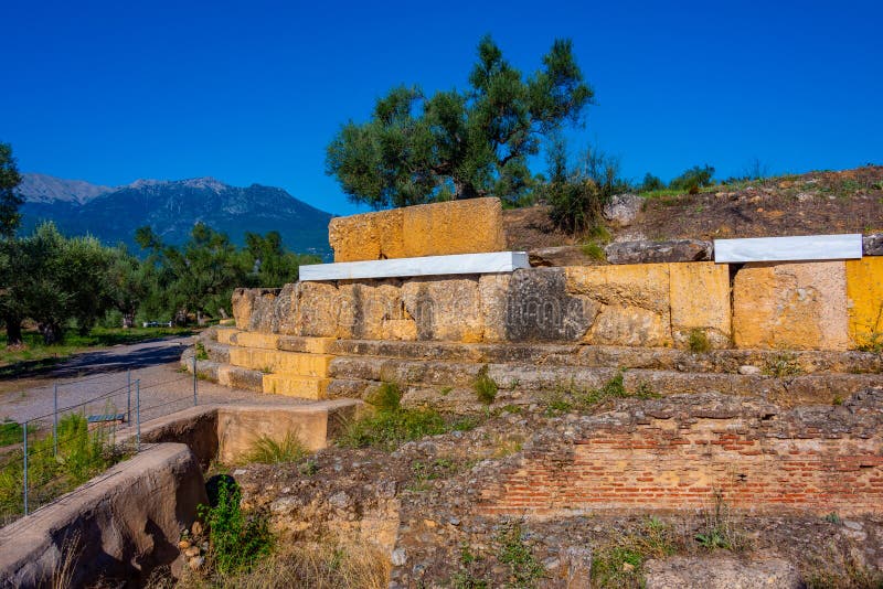 Archaeological Site of Sparta at Greece Stock Image - Image of church ...