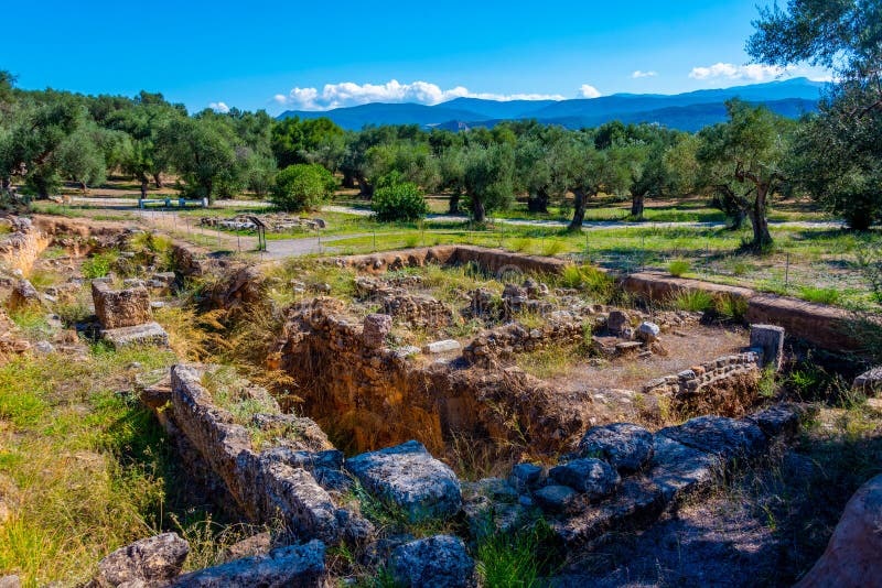 Archaeological Site of Sparta at Greece Stock Photo - Image of ...