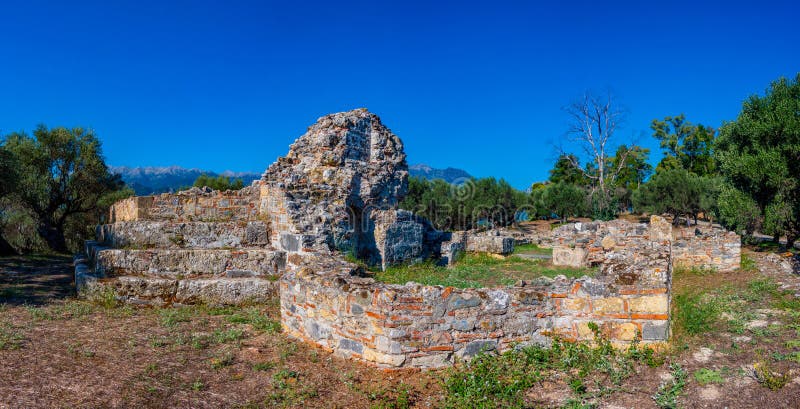 Archaeological Site of Sparta at Greece Stock Photo - Image of antique ...