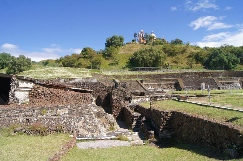 Archaeological Zone of the Great Pyramid of Cholula, Puebla, Mexico ...