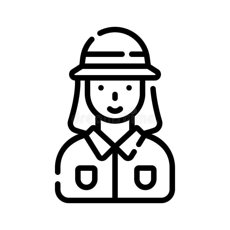 Archaeologist Icon Creatively Designed in Outline Style Stock ...